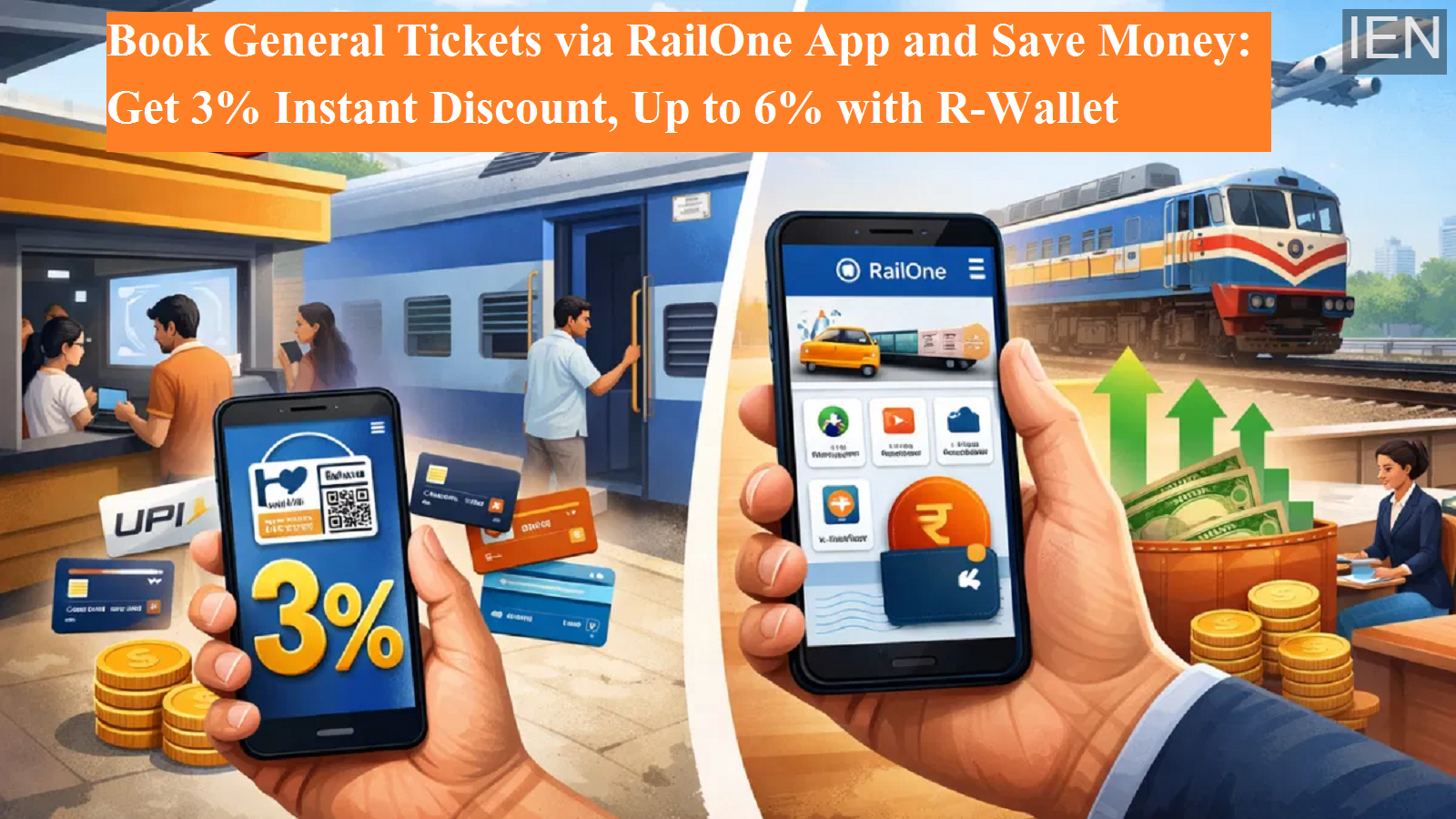 Book General Tickets via RailOne App and Save Money: Get 3% Instant ...