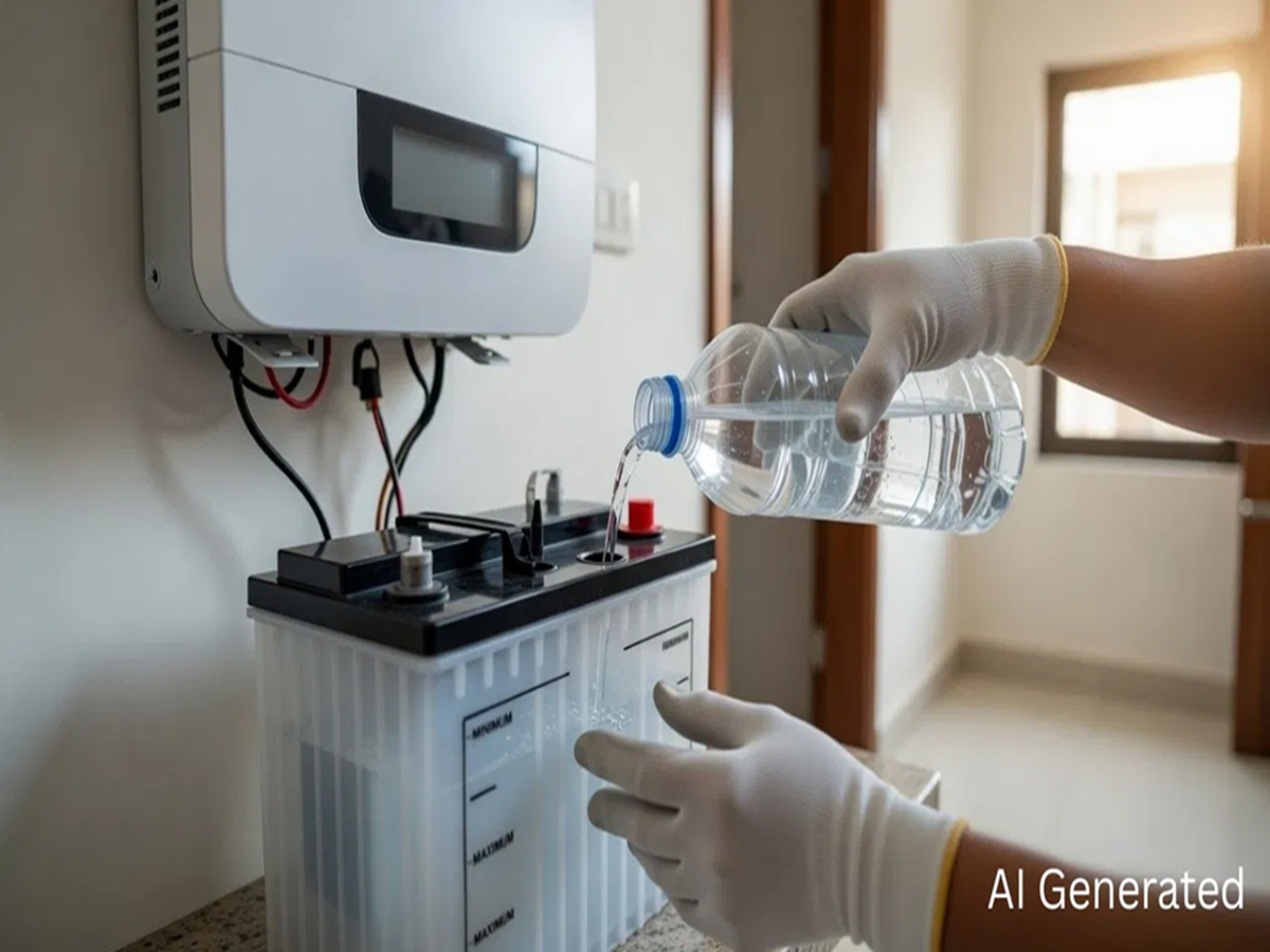 Inverter Tips: When should you add water to your inverter battery? Half ...