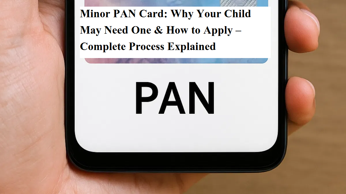 Minor PAN Card: Why Your Child May Need One & How to Apply – Complete ...