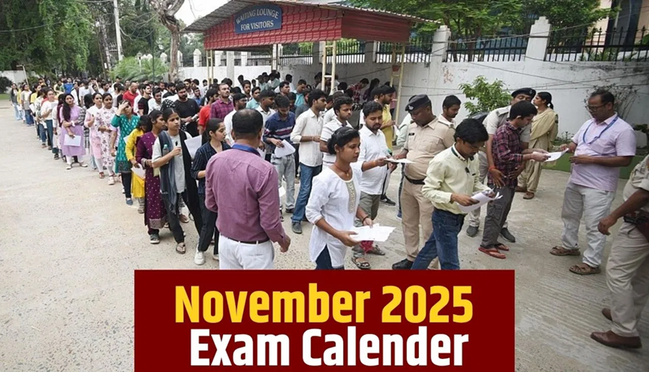 November 2025 Exam Calendar: These major recruitment exams will be held ...