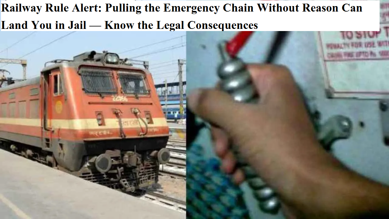 Railway Rule Alert: Pulling the Emergency Chain Without Reason Can Land You in Jail — Know the ...