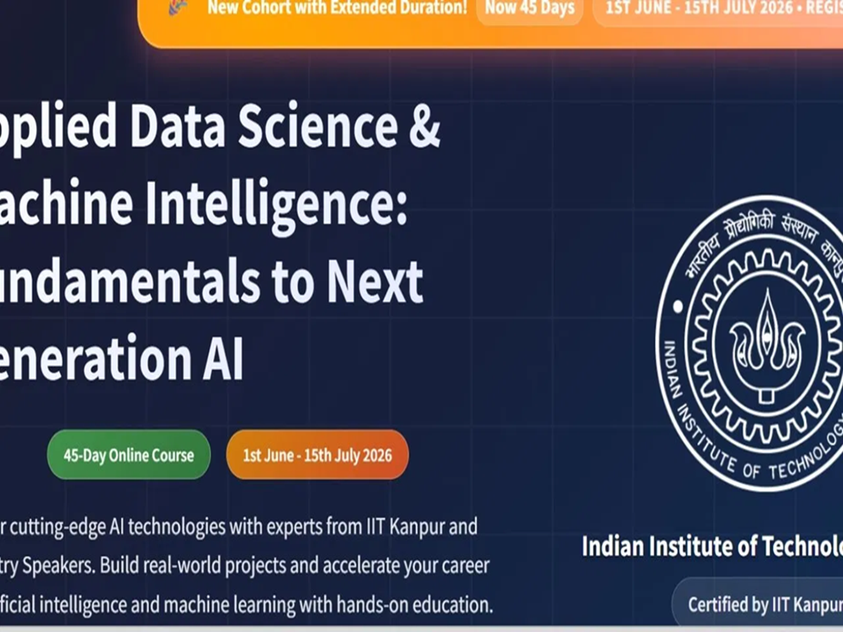 Learn AI skills in 45 days from IIT Kanpur; short course launched on Applied Data Science and ...