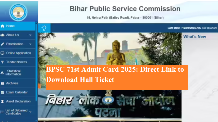 BPSC 71st Admit Card 2025: Direct Link to Download Hall Ticket